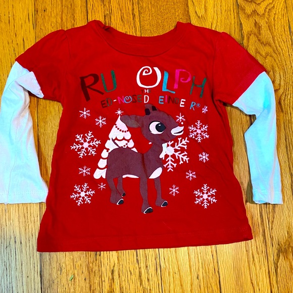 Shirts & Tops | Rudolph The Red Nosed Reindeer Long Sleeve Tshirt Size ...